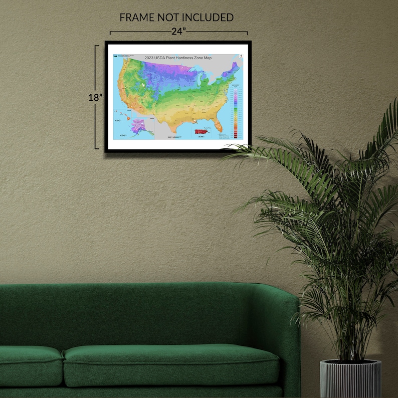2023 USDA Plant Hardiness Zone Map Poster - USDA Hardiness Zone Map ...