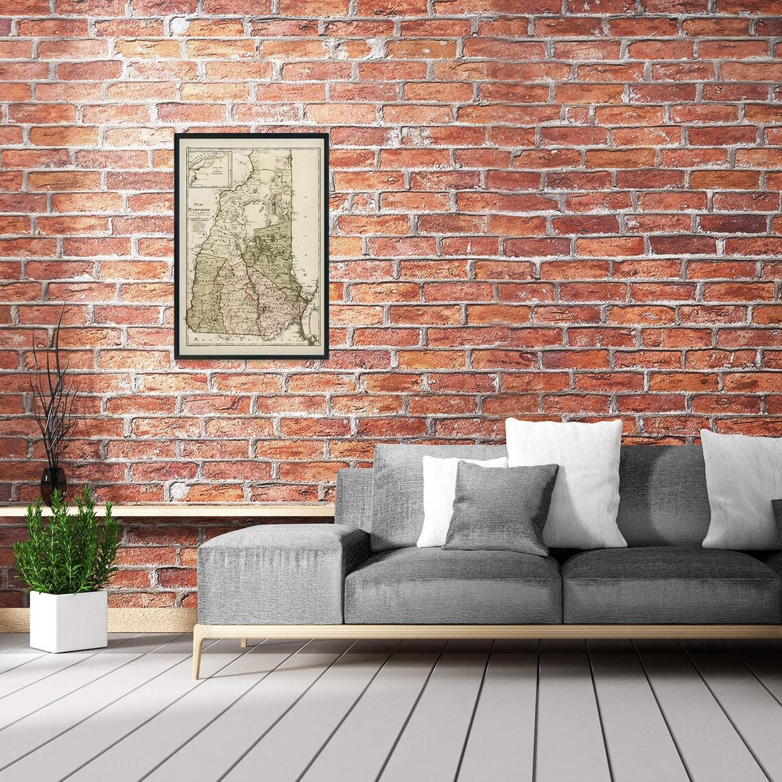 1796 State of New Hampshire Map Poster Vintage Map of New - Etsy