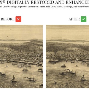 1878 Seattle Washington Poster - Vintage Map of Seattle Wall Art ...