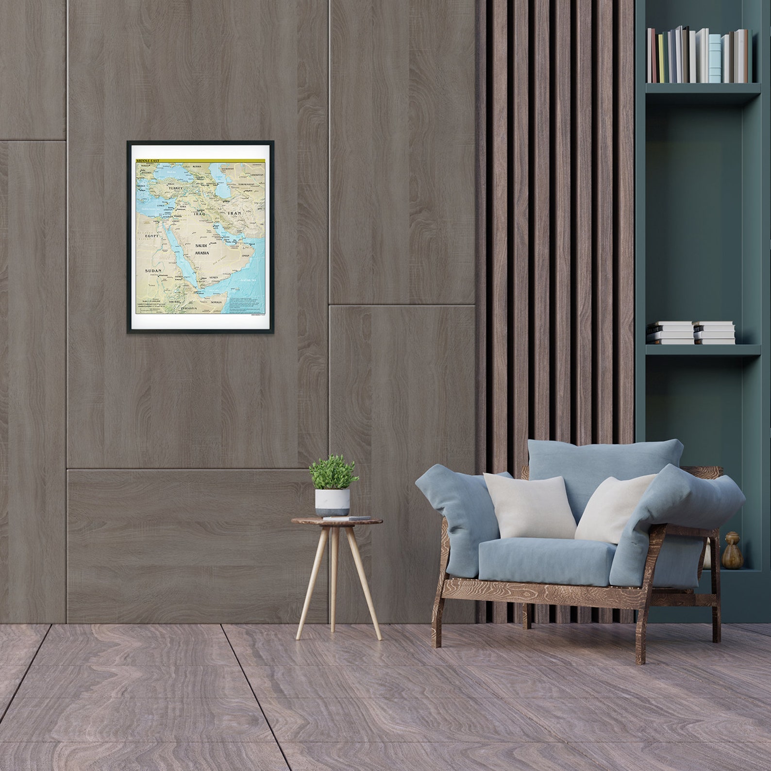 2021 Middle East Map Poster - Map of the Middle East Region - Countries ...