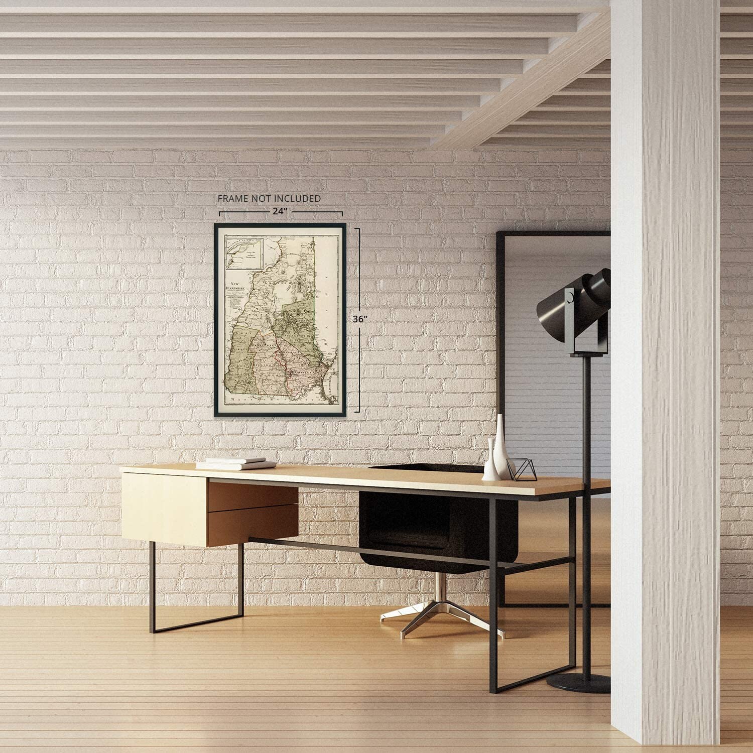 1796 State of New Hampshire Map Poster Vintage Map of New - Etsy