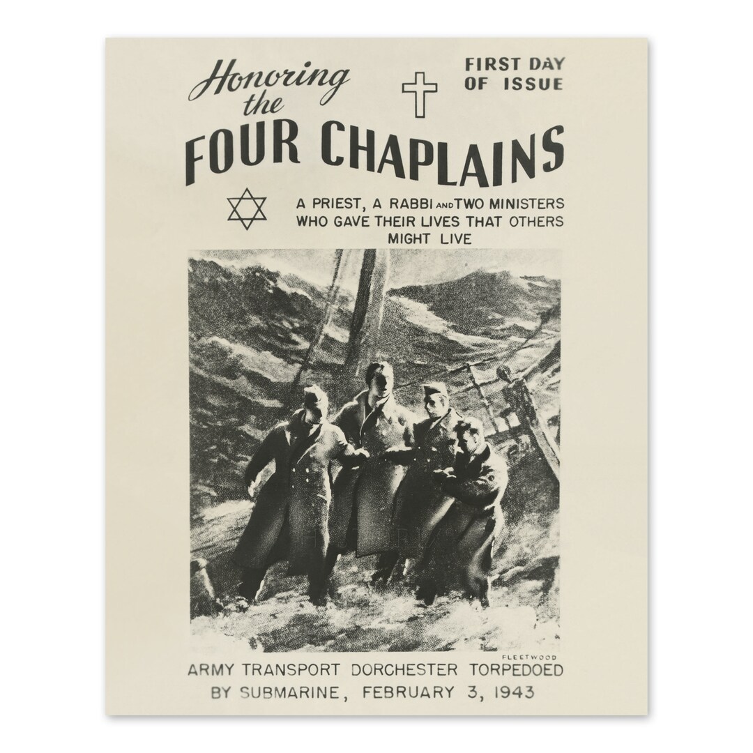 1948 Honoring the Four Chaplains Photo Print - Vintage Photo of the ...