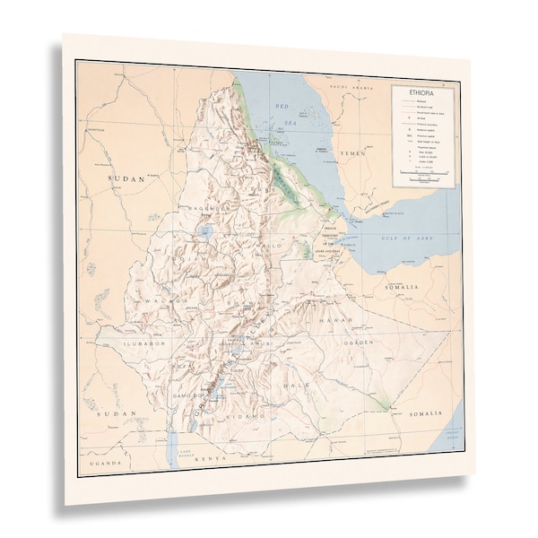 Ethiopia Map Wall Art - Etsy