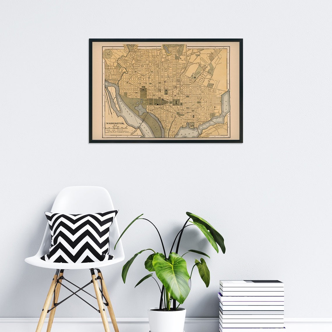 1897 Map of Washington DC Washington DC Vintage Map DC Map - Etsy