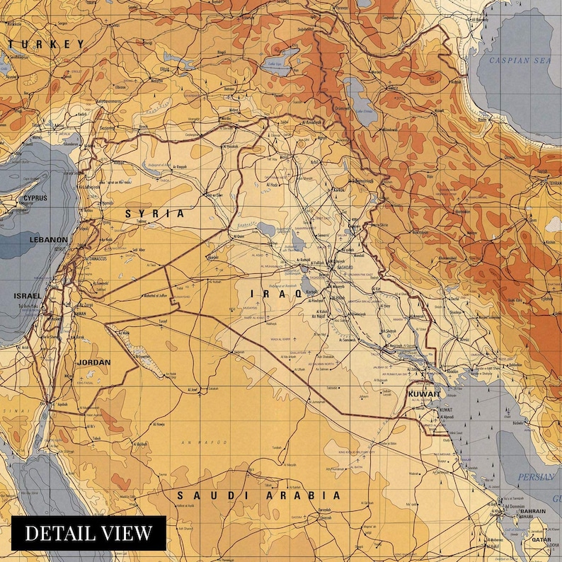 1991 Operation Desert Storm Map - Operation Desert Storm Planning ...