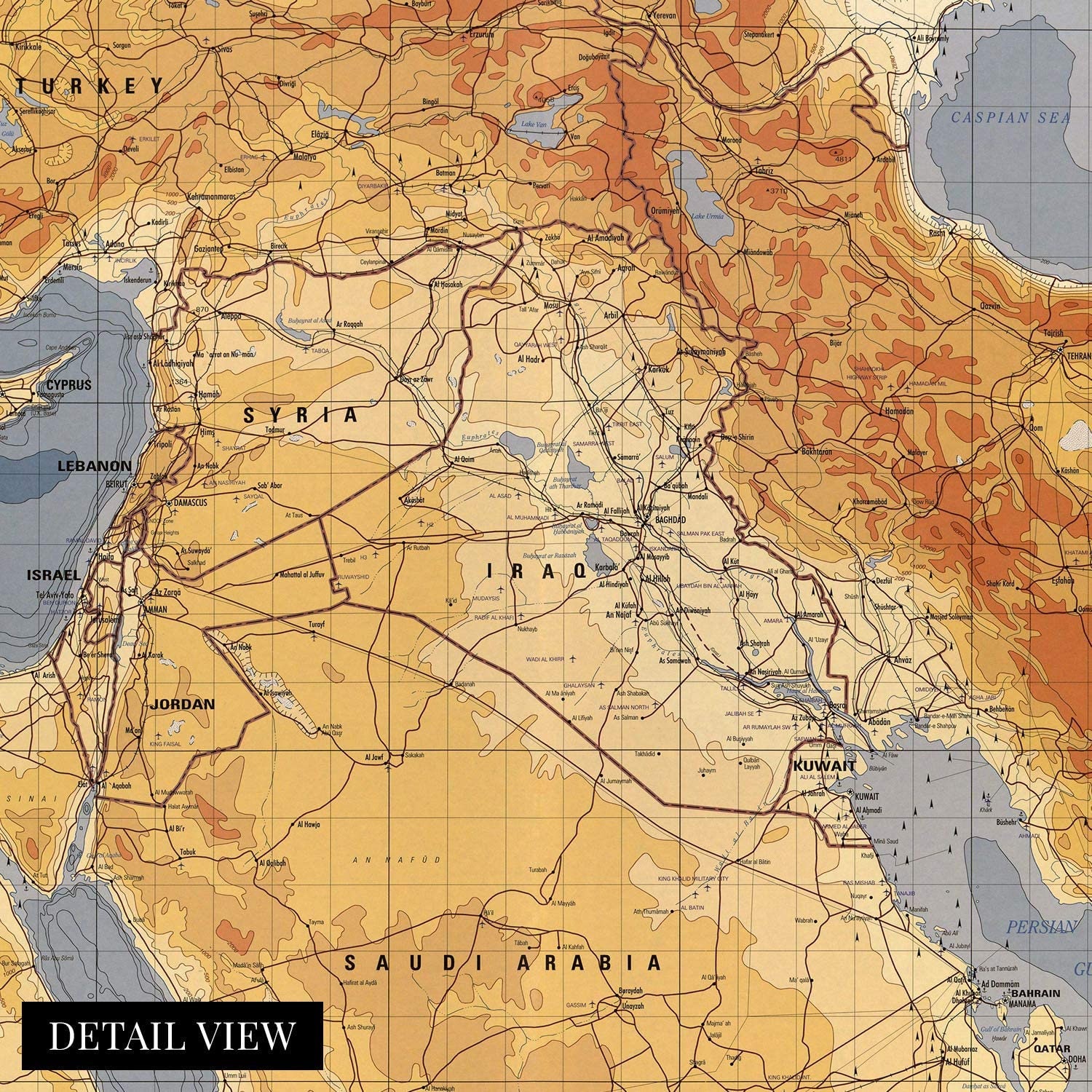1991 Operation Desert Storm Map - Operation Desert Storm Planning ...