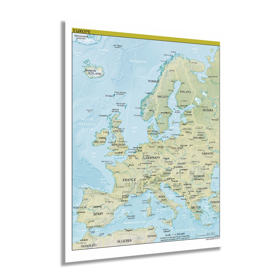 2021 Europe Map Wall Map of Europe Poster Europe Wall Art - Etsy