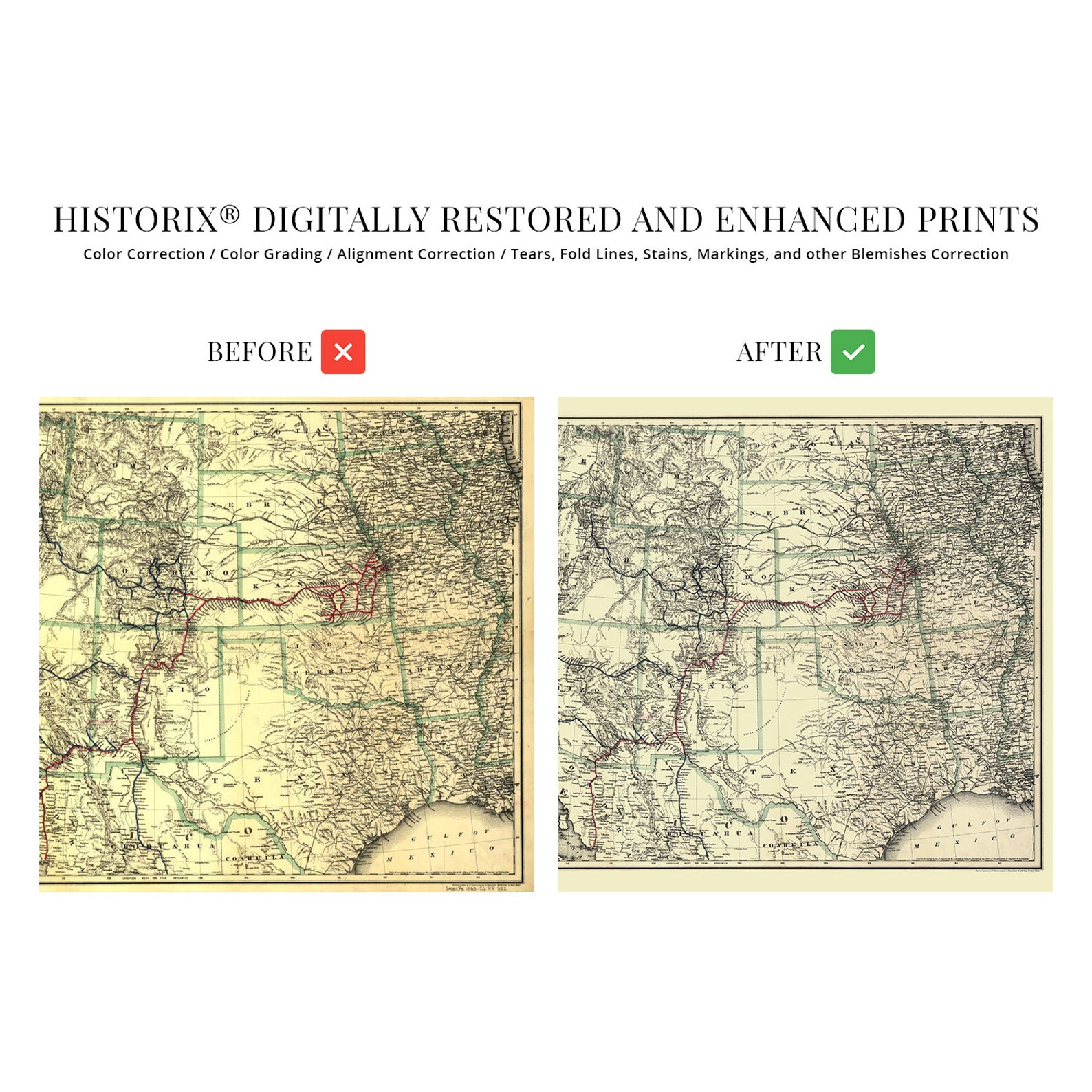 1883 Map of Atchison Topeka Santa Fe Railroad System - History Map of ...