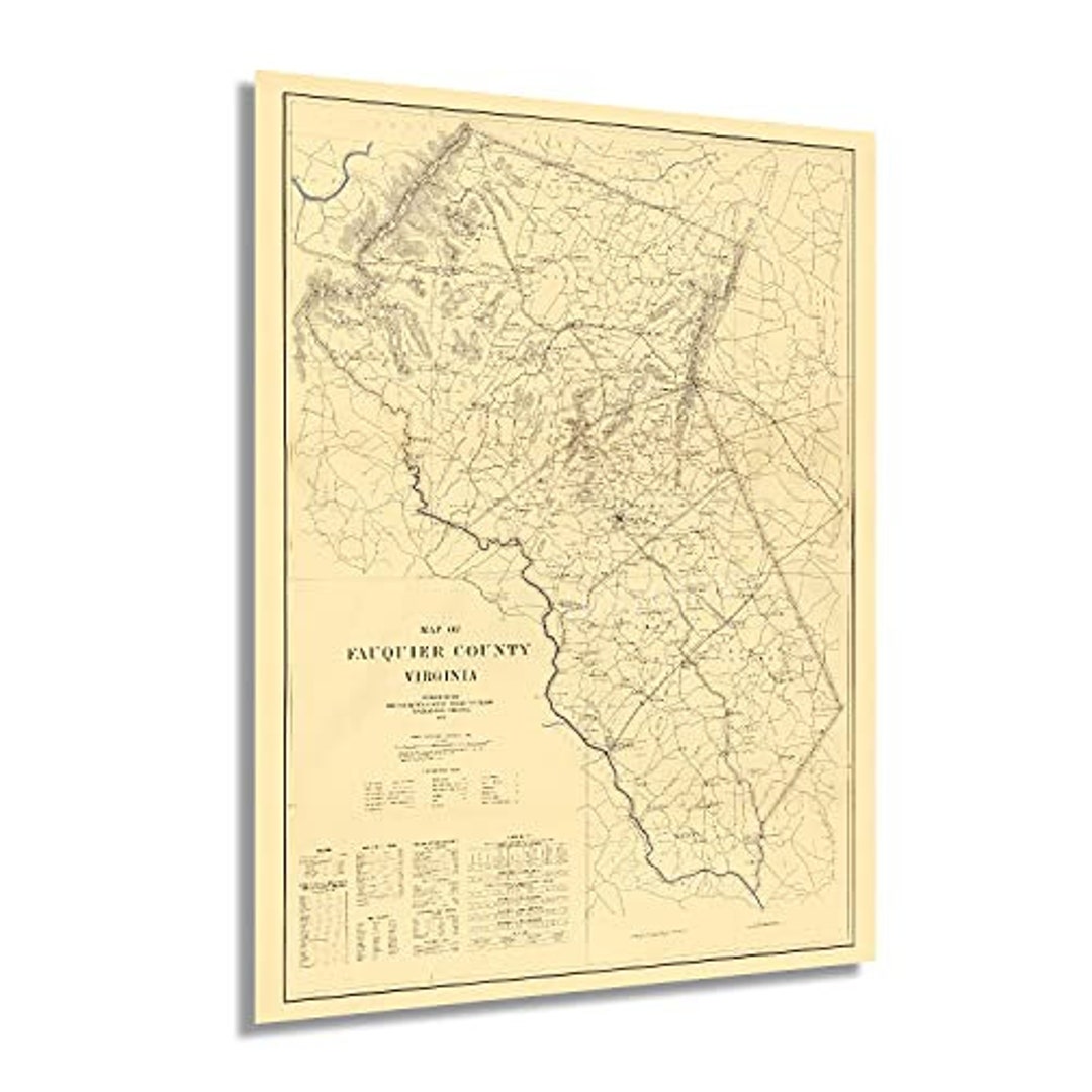 1914 Fauquier County Virginia Map - Old Virginia Map - History Map of ...