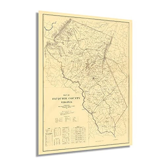 1914 Fauquier County Virginia Map Old Virginia Map History - Etsy