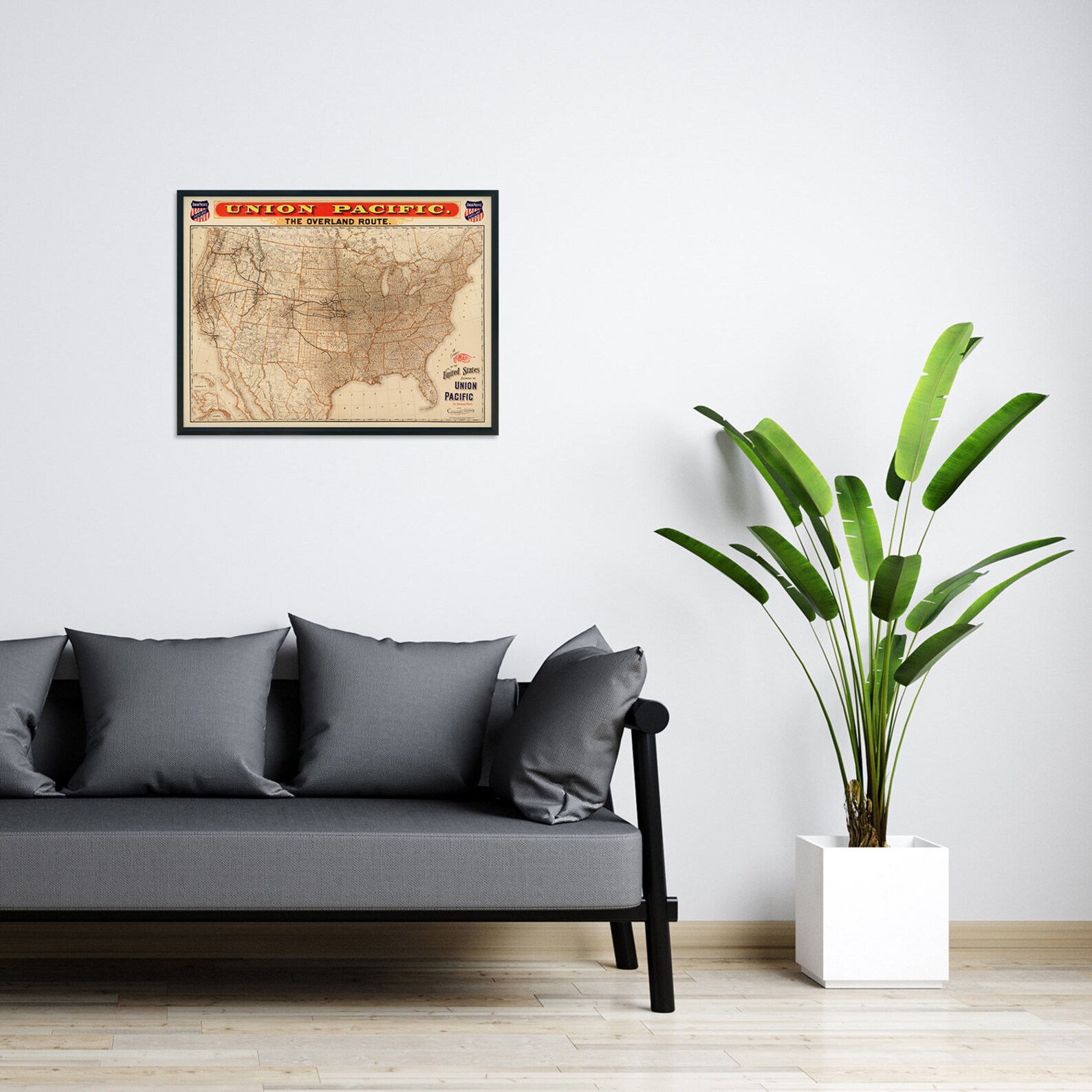 1892 United States Map Vintage Map of United States Wall Art - Etsy