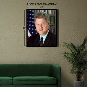 William J Clinton 42nd President of the United States Official Portrait ...