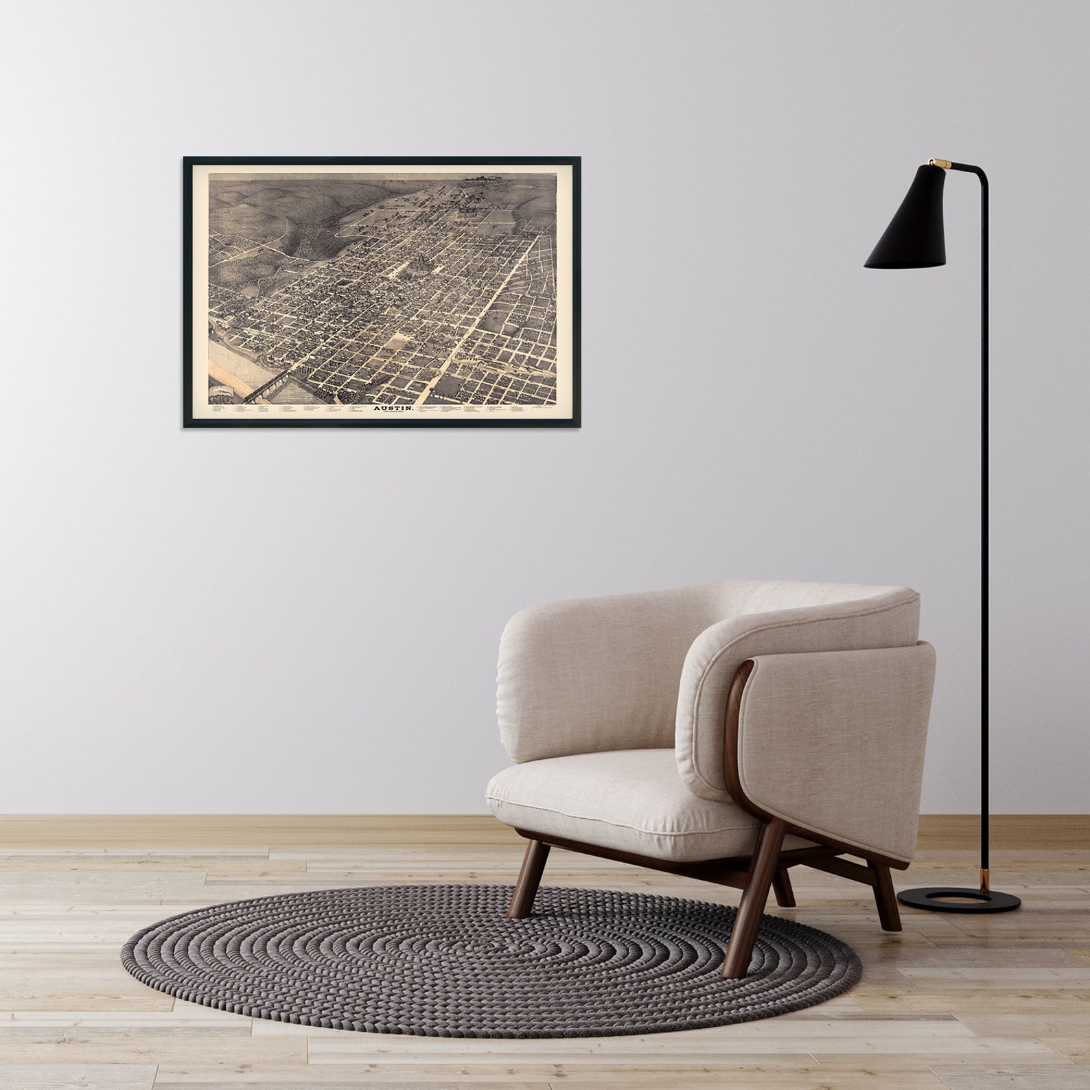 1887 Austin Texas Map Vintage Austin Texas Wall Art Old - Etsy