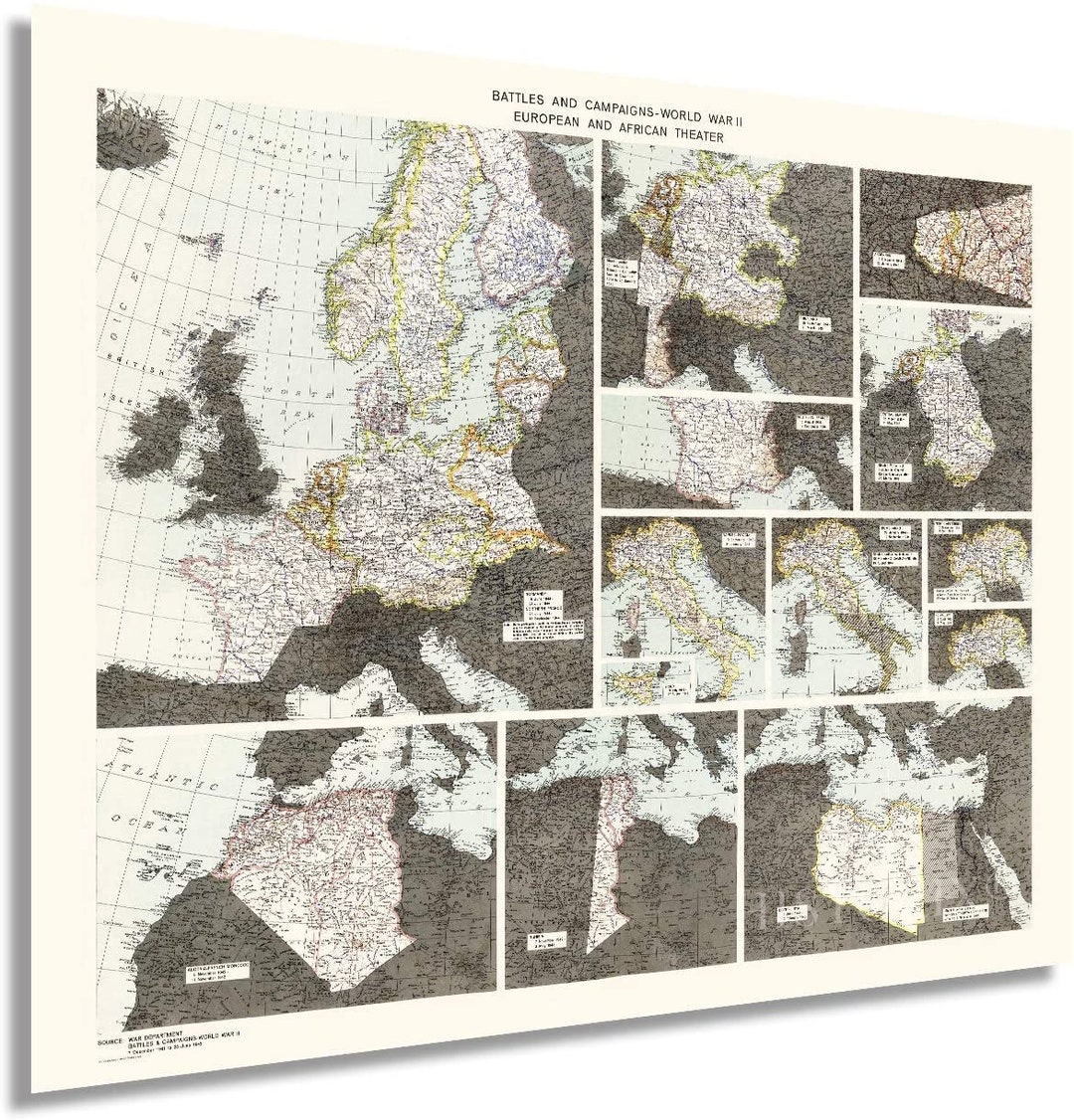 1945 Battles and Campaigns: World War II European and African Theater ...