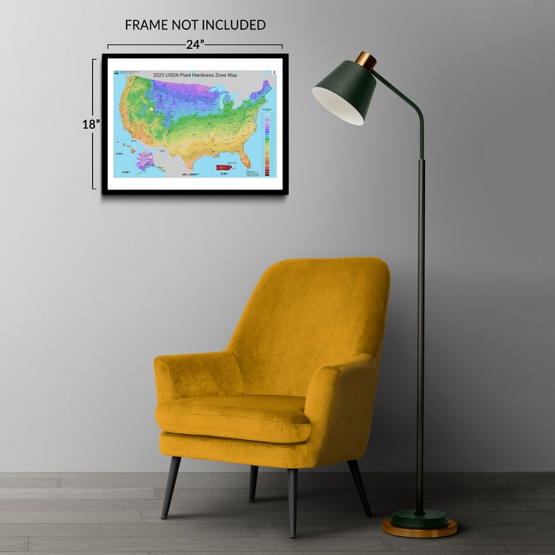 2023 USDA Plant Hardiness Zone Map Poster - USDA Hardiness Zone Map ...