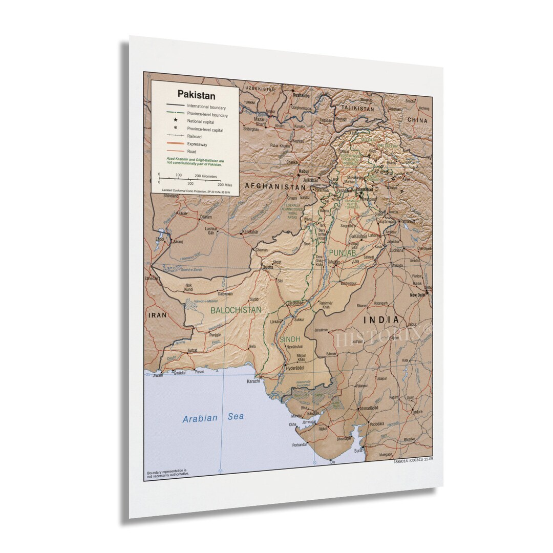 2009 Pakistan Map Poster - Map of Pakistan - Islamic Republic of ...