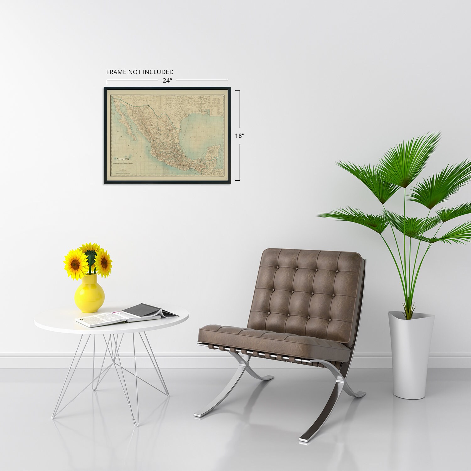 1900 Mexico Map Poster - Vintage Mapa De Mexico Wall Art - History Map ...