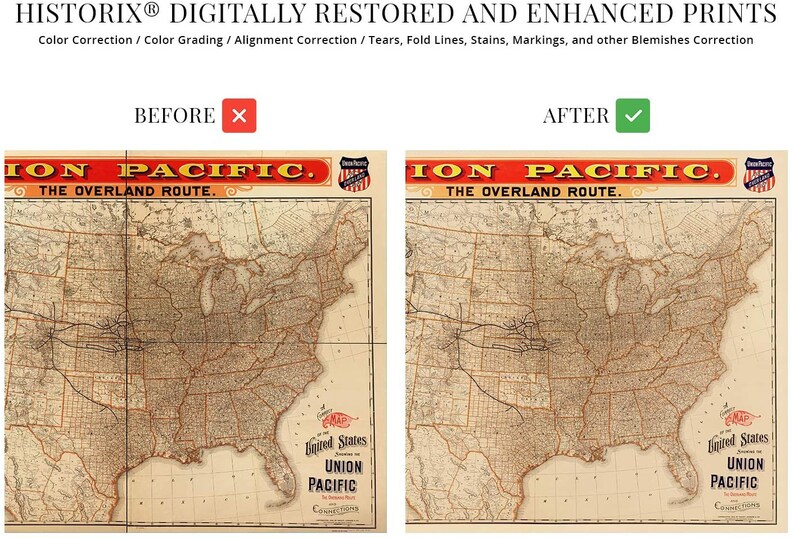 1892 United States Map - Vintage Map of United States Wall Art - Old ...