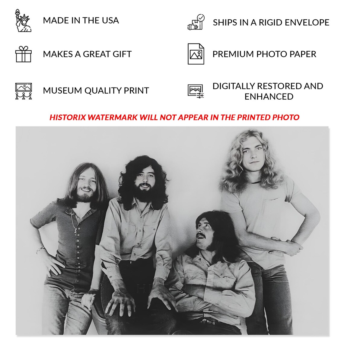 1971 Led Zeppelin Photo Print - Vintage Led Zeppelin Poster Print - Old ...