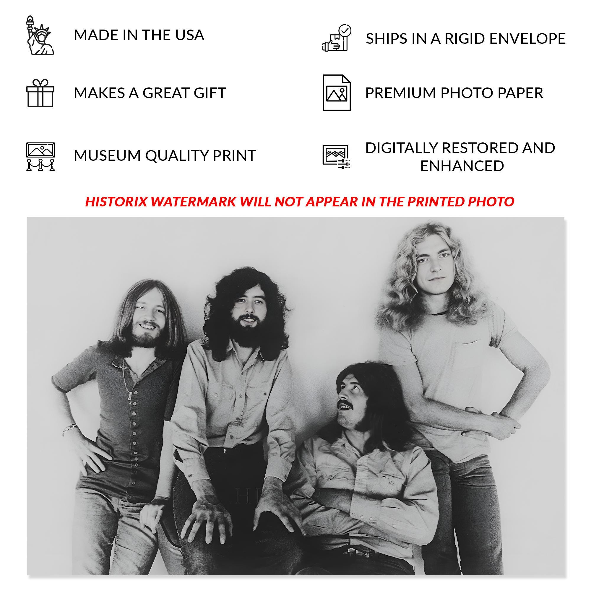 1971 Led Zeppelin Photo Print - Vintage Led Zeppelin Poster Print - Old ...