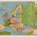 1925 Map of Europe Vintage Map Europe Wall Art Bacon's Standard Map of ...