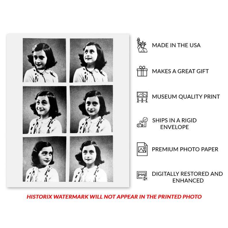 1939 Anne Frank Portrait Photo - Vintage Photograph of Anne Frank the ...