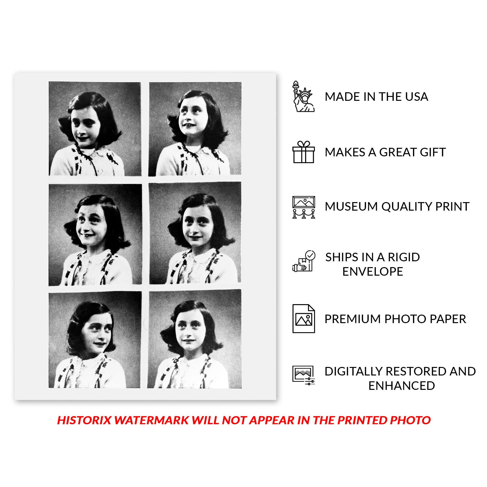 1939 Anne Frank Portrait Photo - Vintage Photograph of Anne Frank the ...