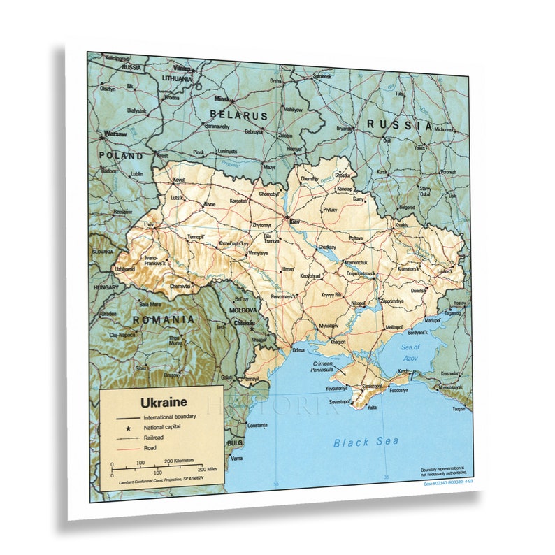 HISTORIX Vintage 1993 Ukraine Map Print Vintage Map of Ukraine Poster ...