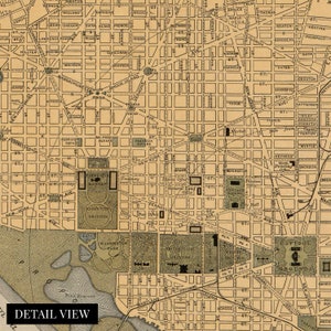 1897 Map of Washington DC Washington DC Vintage Map DC Map - Etsy