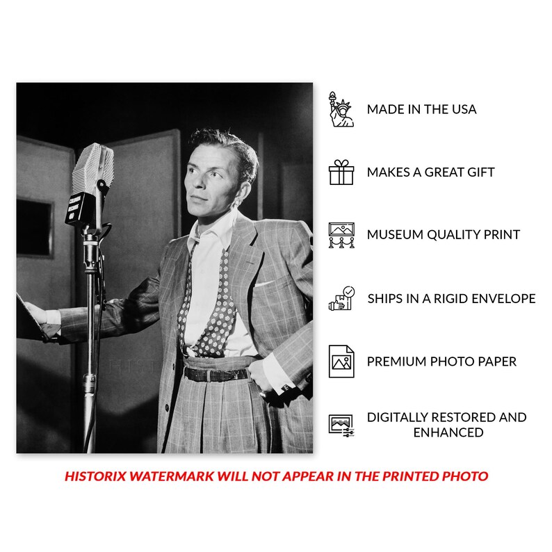 1947 Frank Sinatra Photo Print - Vintage Frank Sinatra Portrait at ...