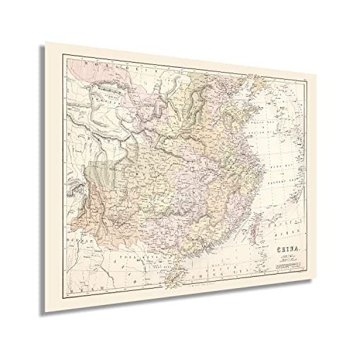 1885 China Map - Old Map of China - Historic Map of China - History Map ...