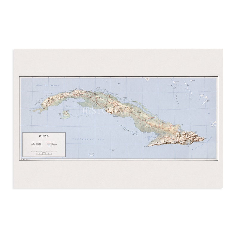 1960 Vintage Cuba Map Vintage Map of Cuba History Map of - Etsy