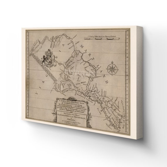 Historic Northern Neck Map A Survey Of The Northern Neck Of Virginia