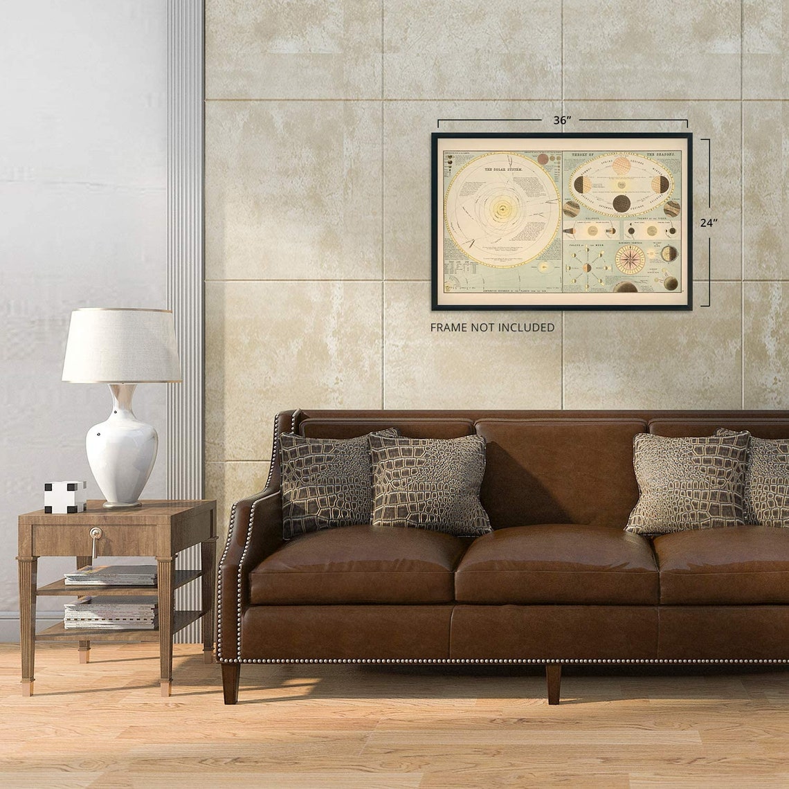 1885 Old Solar System Map Vintage Map of Solar System Wall - Etsy