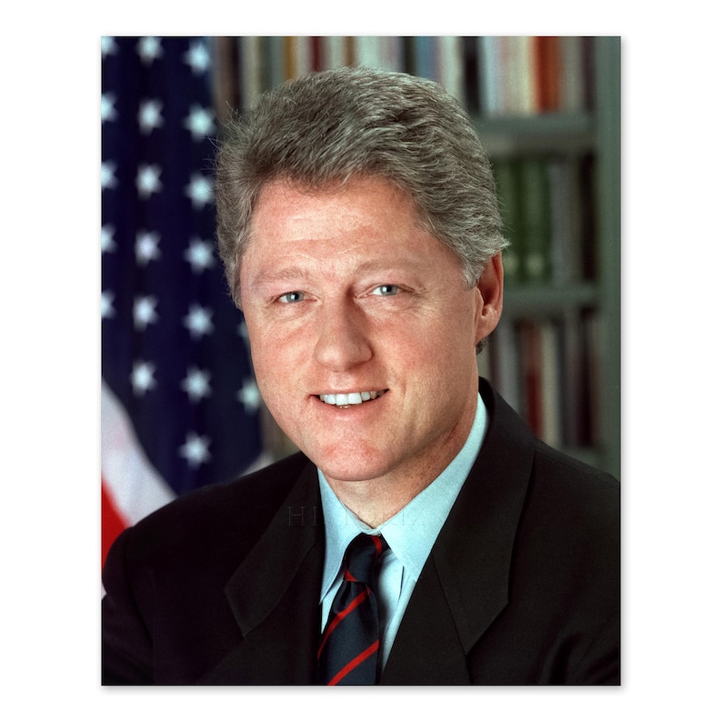 William J Clinton 42nd President of the United States Official Portrait ...