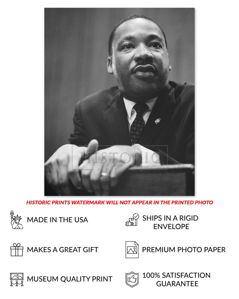 1964 Martin Luther King Jr Photo Print Doctor Martin Luther King Poster ...