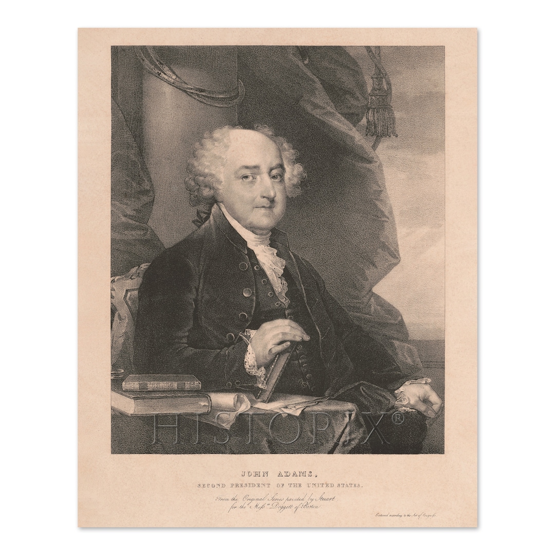 1828 John Adams Portrait Photo - Restored United States President John ...