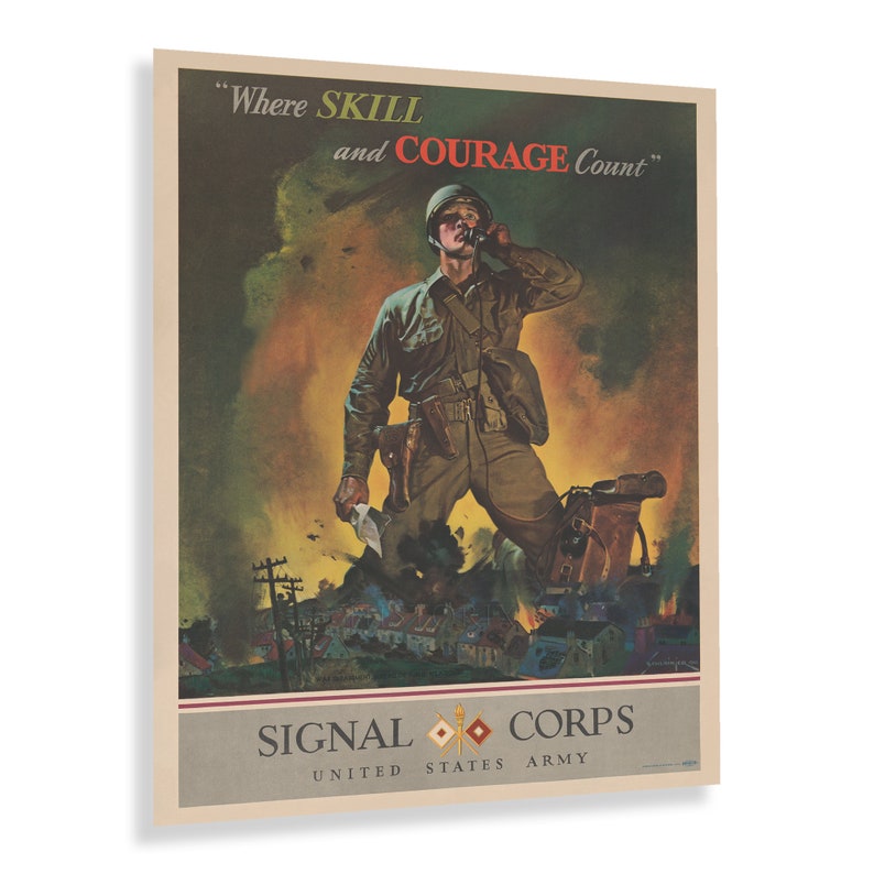 1942 US Army Signal Corps Poster Print Where Skill and - Etsy