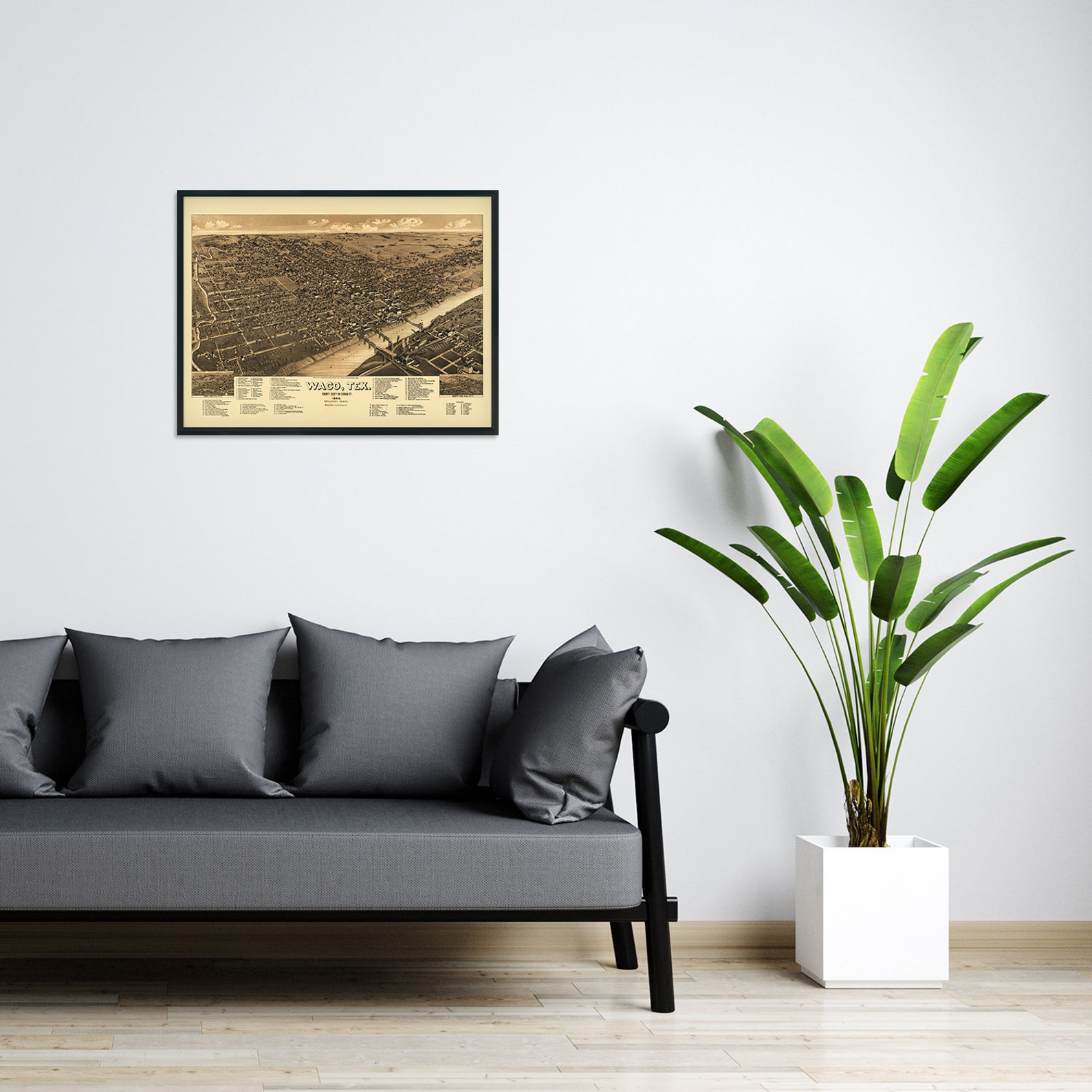 1886 Waco Texas Map - Map of Waco Mclennan County Map - History Map of ...