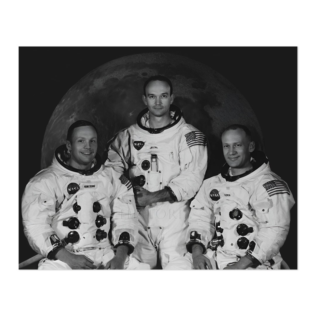 1969 Apollo 11 Crew Photo Print - Old Photo of Apollo 11 Space Crew Neil Armstrong Buzz Aldrin ...
