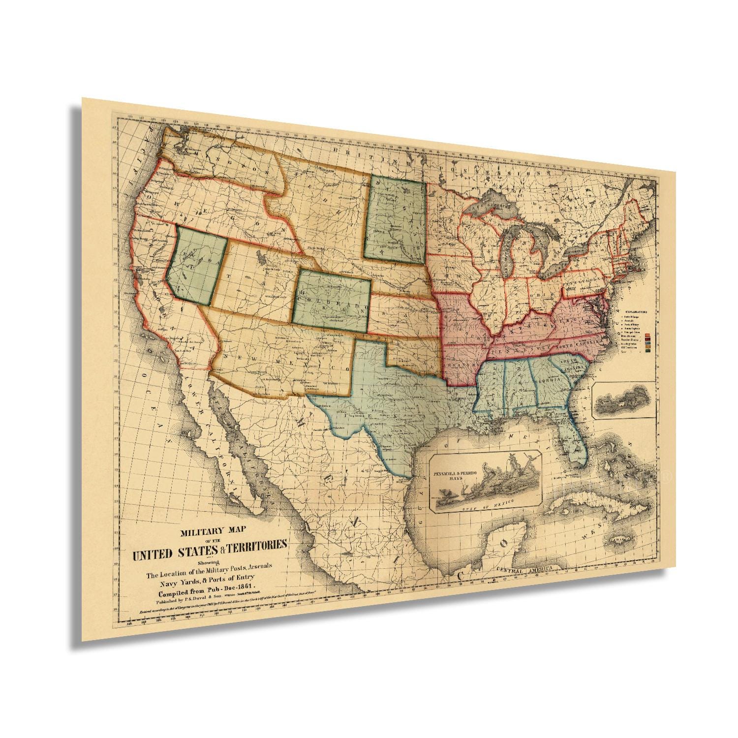 Mapa De Estados Y Estados Fronterizos Guerra Civil