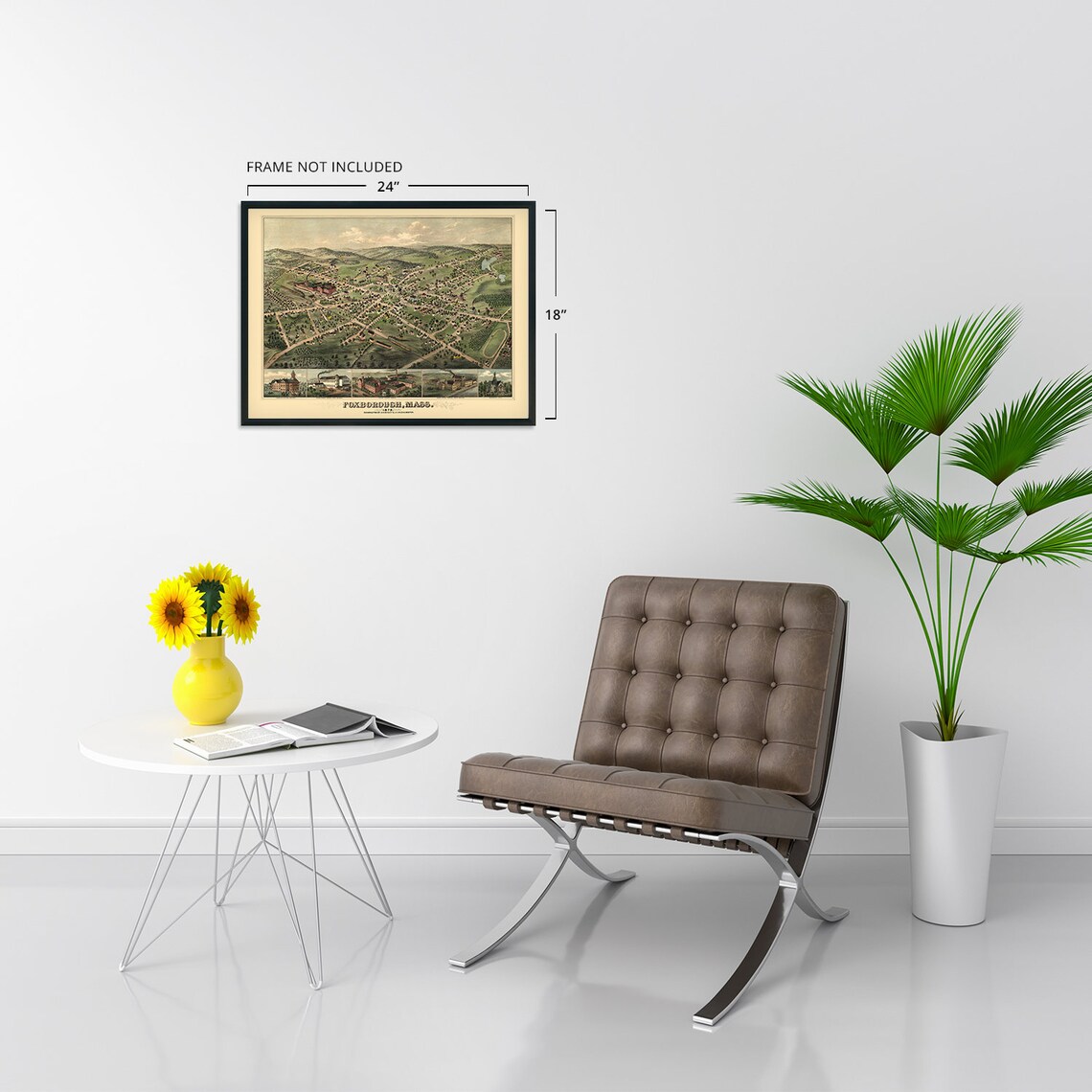 1879 Foxborough Massachusetts Map Vintage Map of Foxborough - Etsy