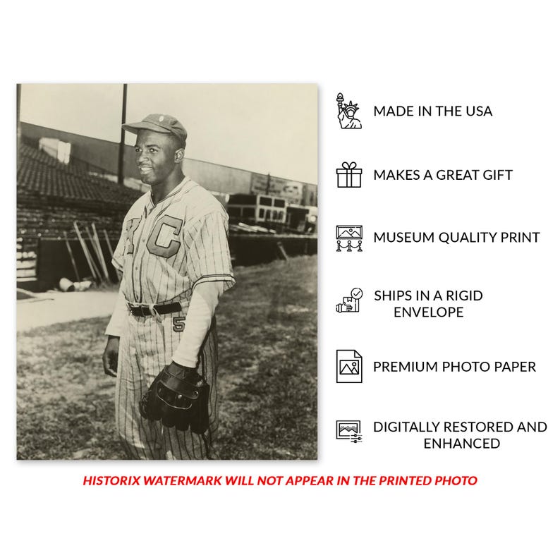 1945 Jackie Robinson Poster Photo Print - Jackie Robinson in Kansas ...
