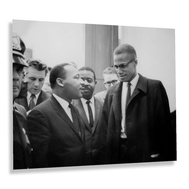 1964 Martin Luther King & Malcolm X Photo Print - Vintage Photo of ...