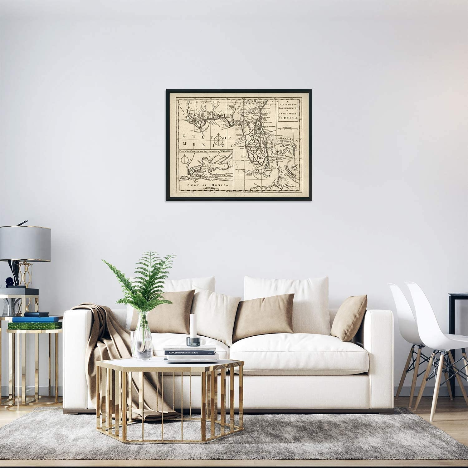 1763 East & West Florida Map Vintage Map Wall Art A Map of the New ...