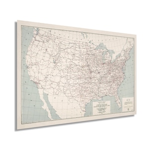 1950 United States Map System of Highways - Old Map of the United ...
