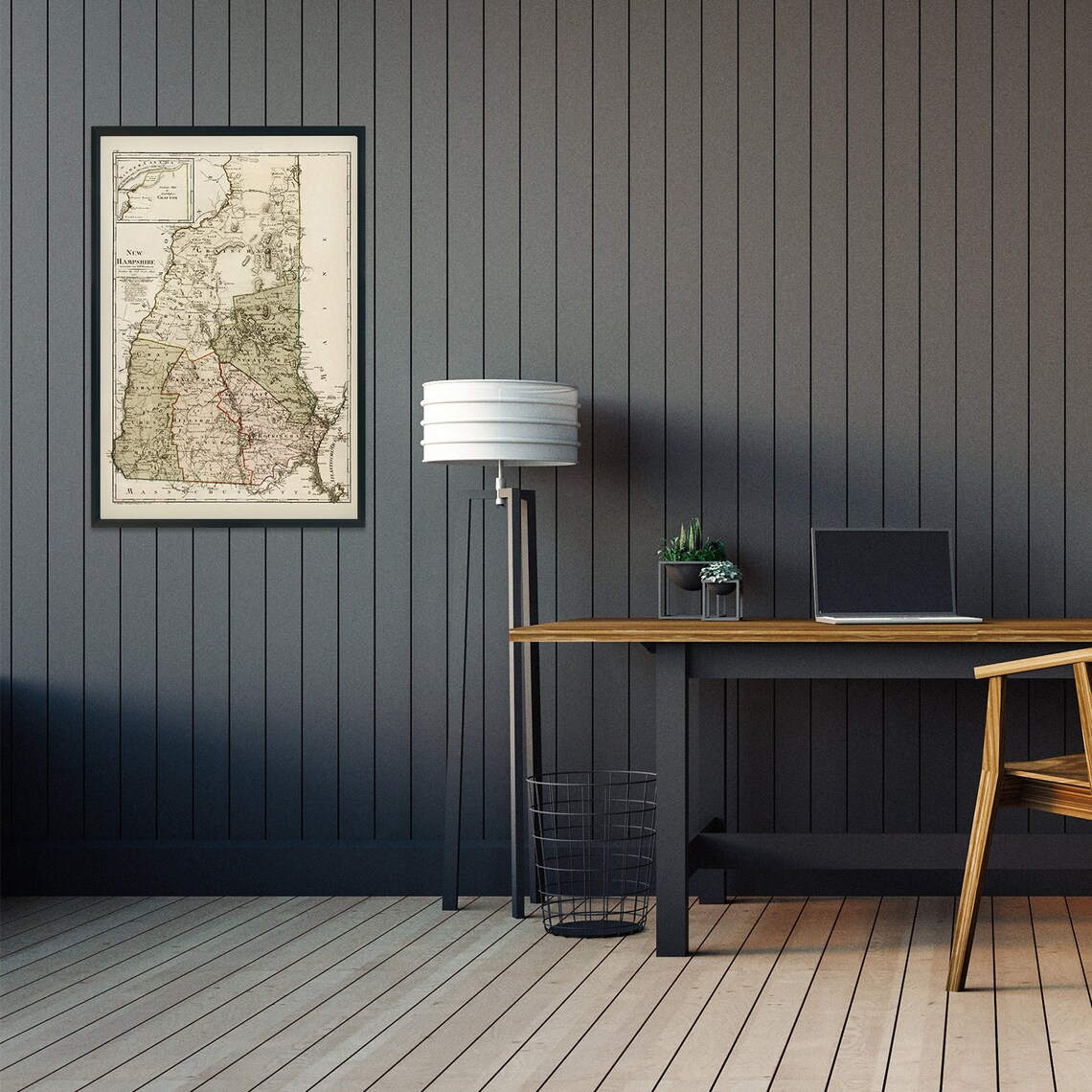 1796 State of New Hampshire Map Poster Vintage Map of New - Etsy