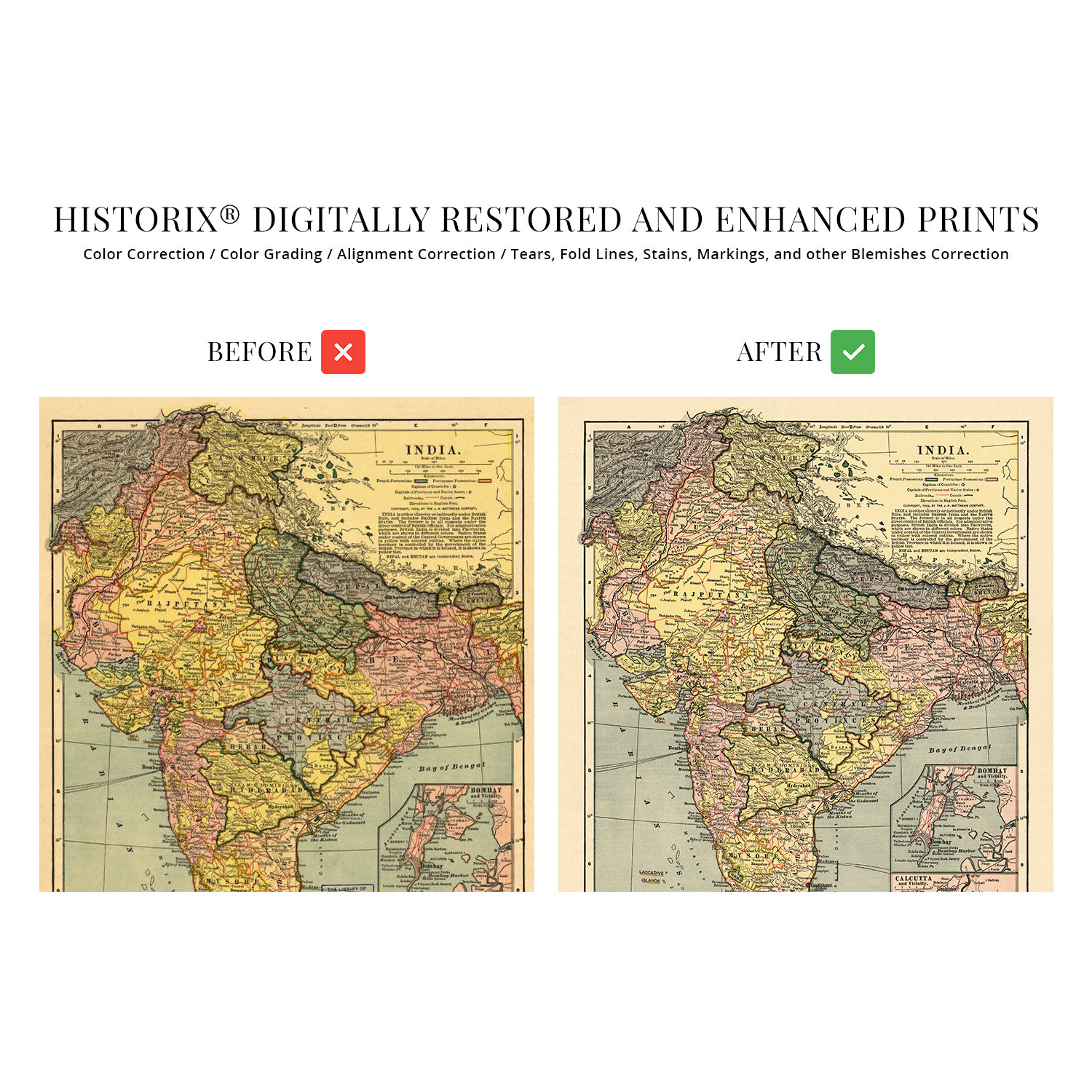 1903 India Map Poster - Vintage Map of India Wall Art - History Map of ...