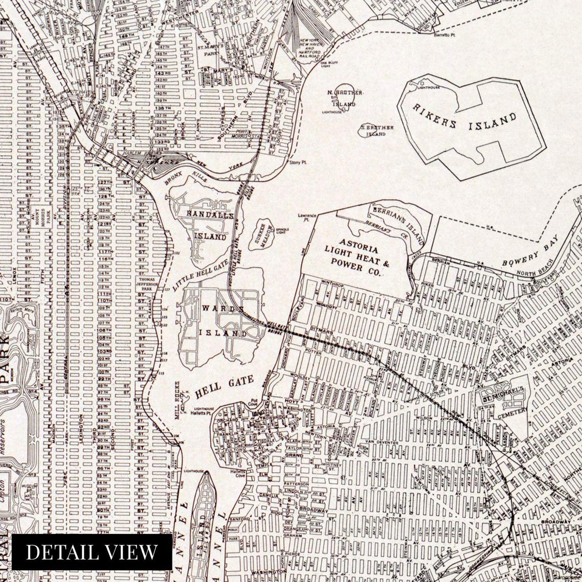 1922 Queens New York City Map Poster Queens NYC Map Wall Art | Etsy