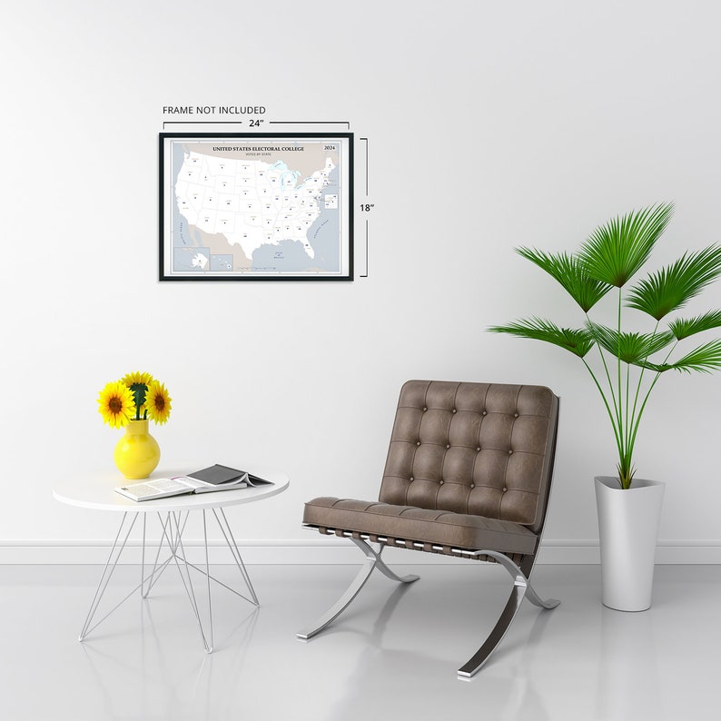 2024 Updated United States Electoral College Votes by State Map Poster ...